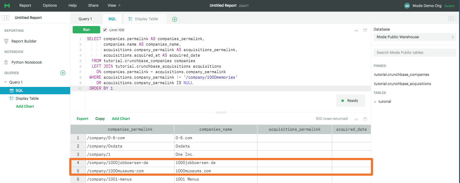 SQL Joins Using WHERE Or ON Intermediate SQL Mode