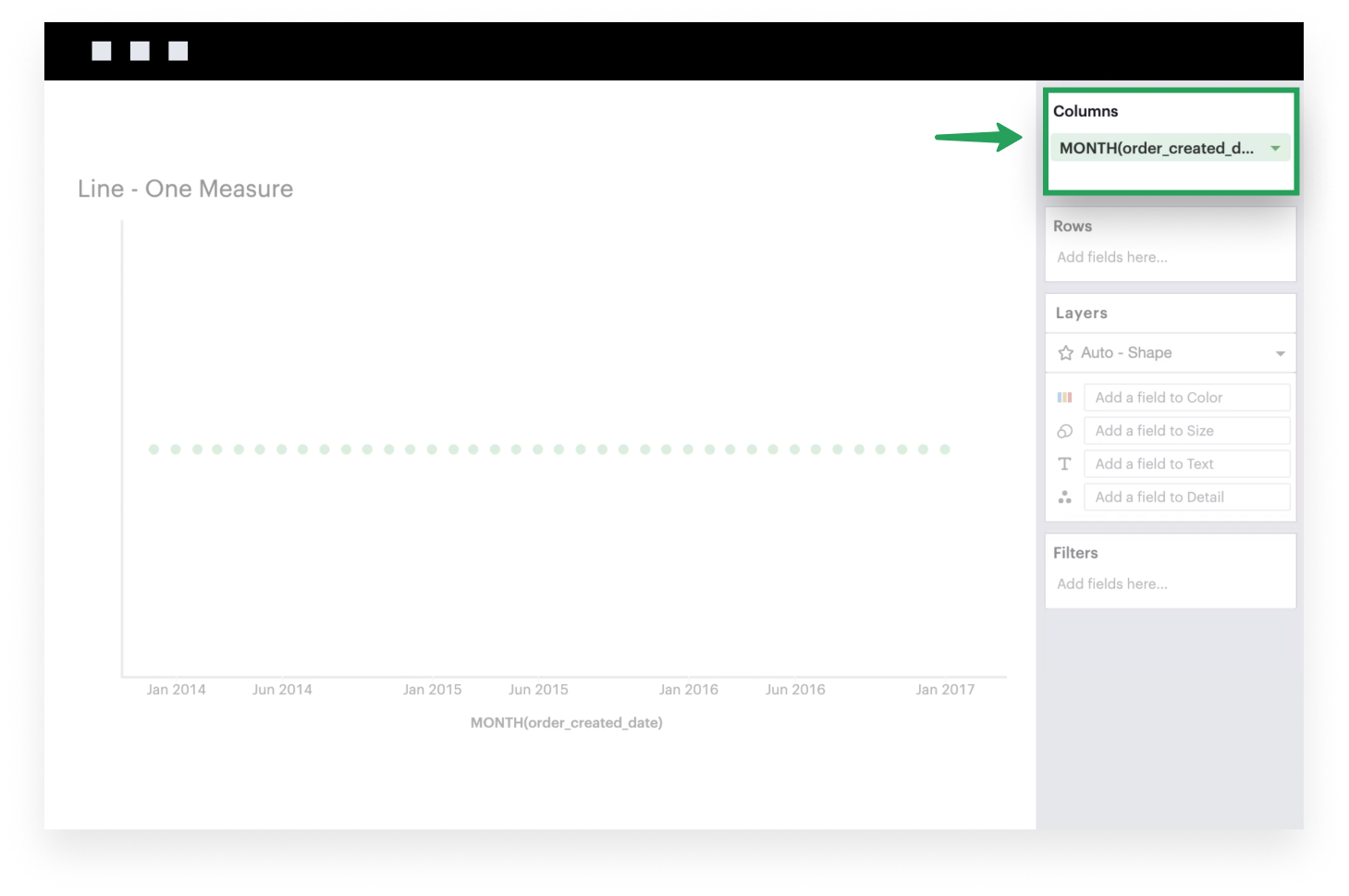 Line Visual Explorer Guides Mode