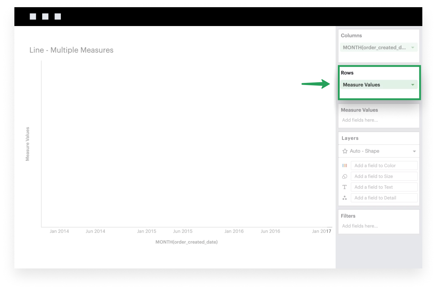 Line Visual Explorer Guides Mode