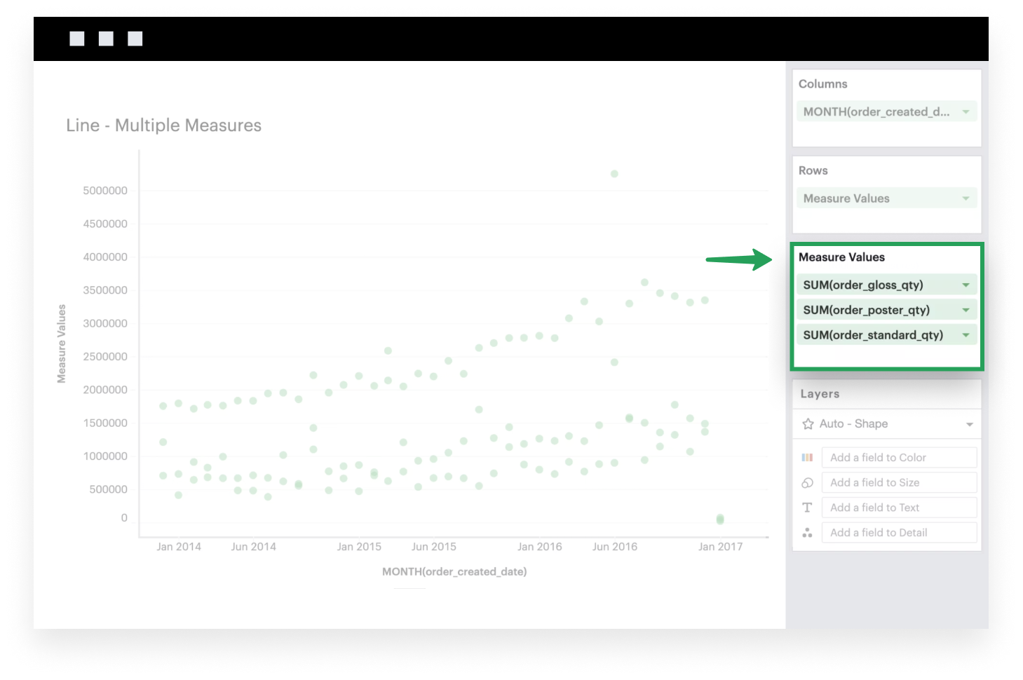 Line Visual Explorer Guides Mode